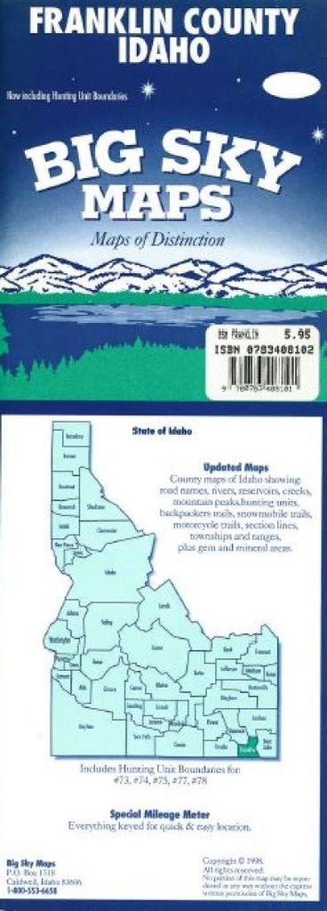 Buy map: Franklin County, Idaho by Big Sky Maps – YellowMaps Map Store