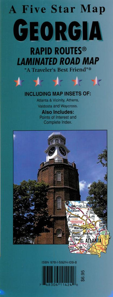 Buy map: Georgia : Rapid Routes : laminated road map – YellowMaps Map Store