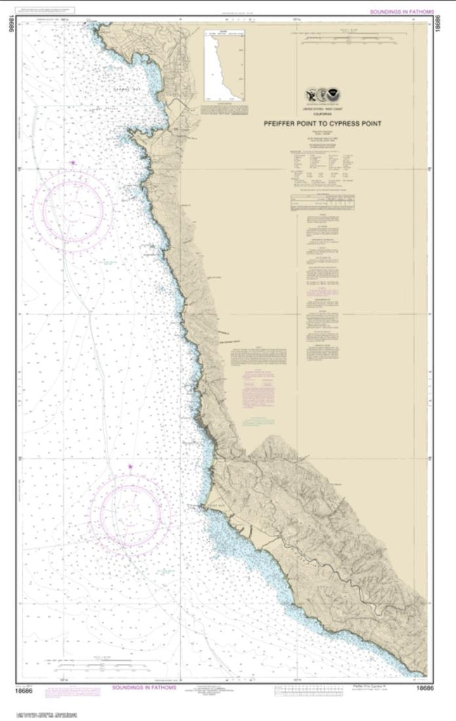 Buy map: Pfeiffer Point to Cypress Point (18686-14) by NOAA ...