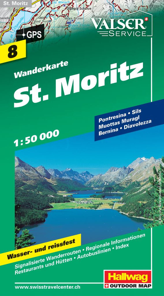 Buy map: St. Moritz Hiking Map by Hallwag – YellowMaps Map Store