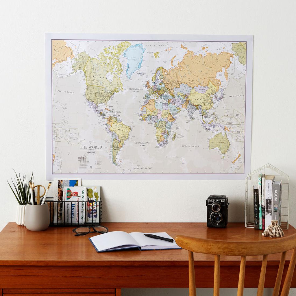 Buy map: Classic World Map - Front Sheet Lamination – YellowMaps Map Store