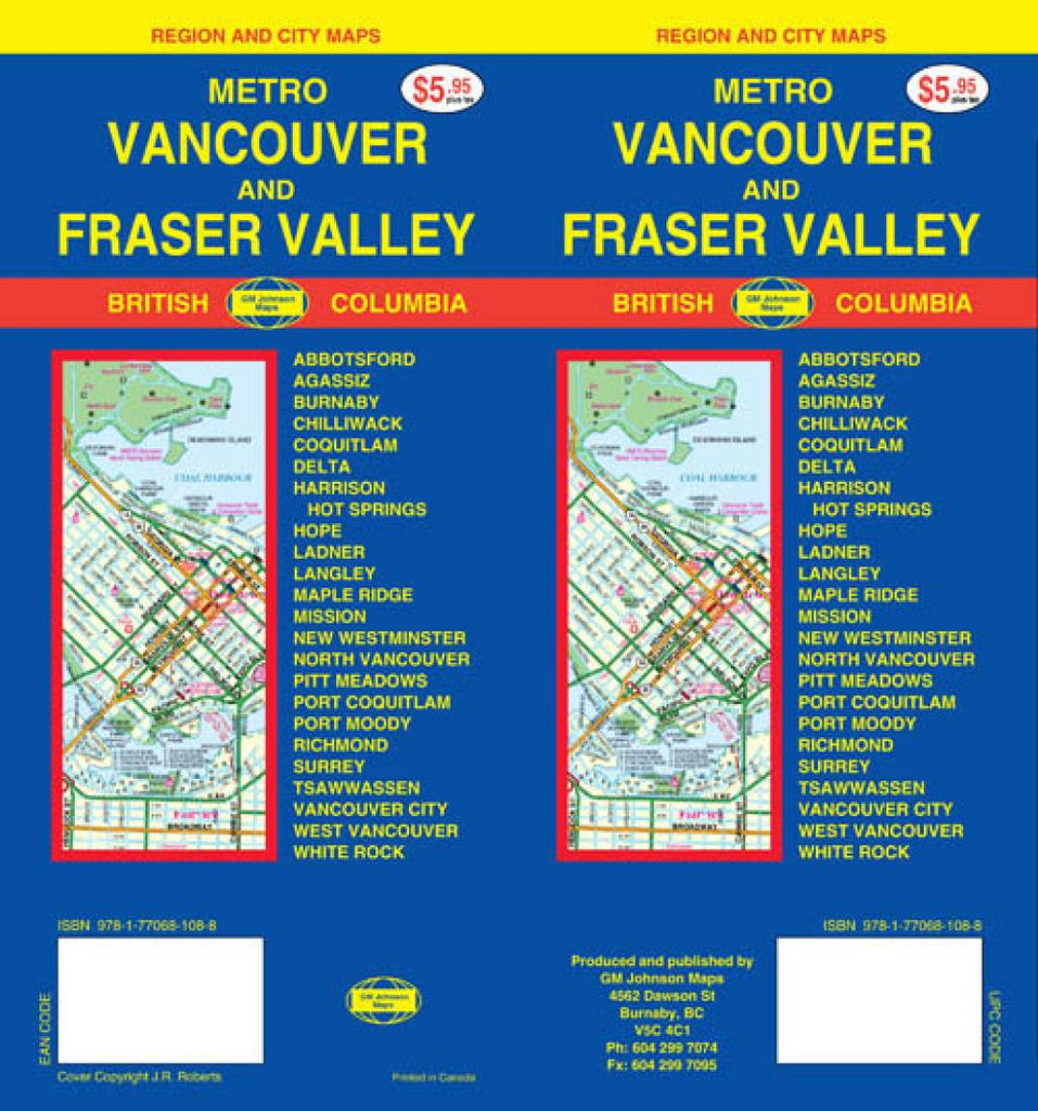 Buy map: Metro Vancouver and Fraser Valley : region and city maps ...