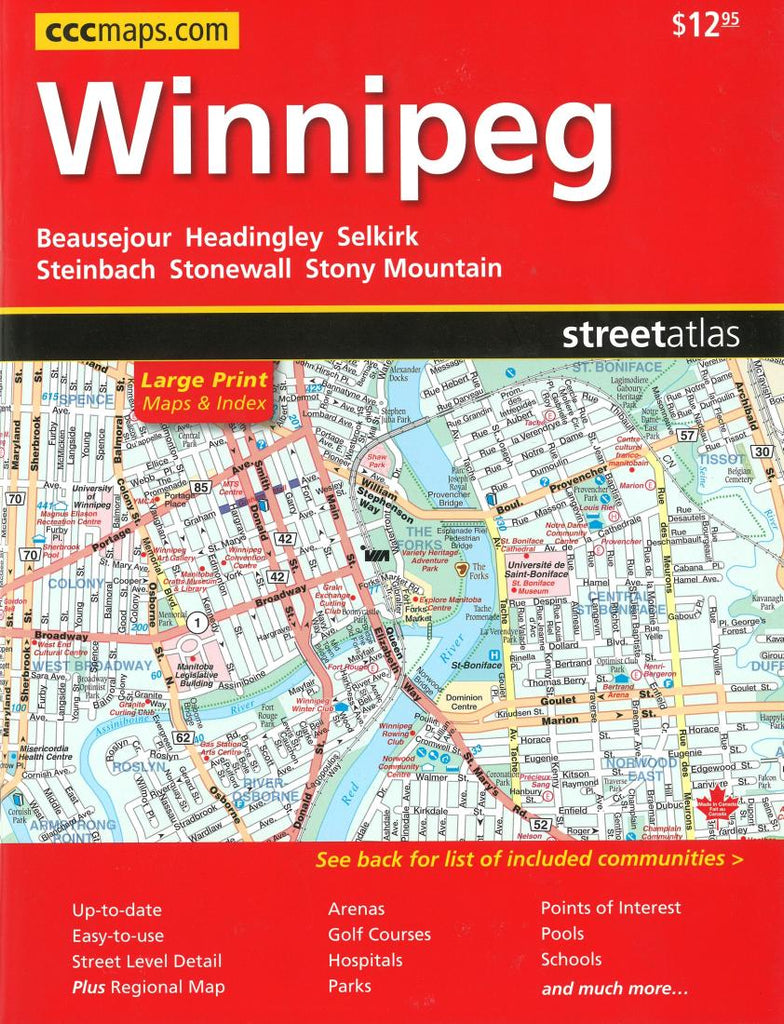 Buy map: Winnipeg Street Atlas (Large Print edition) by Canadian ...