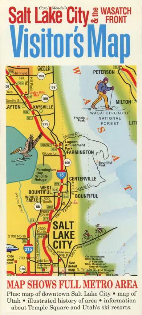 Buy map: Salt Lake City, Utah, Visitors Map by Carol Mendel ...