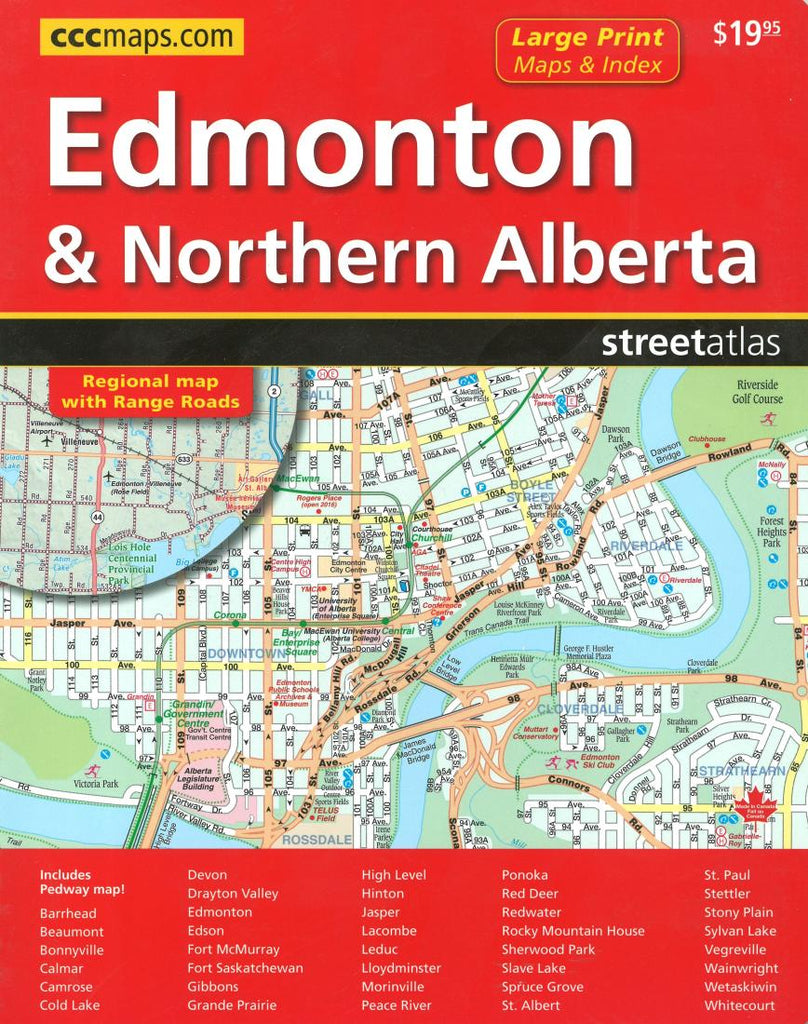 Buy map: Edmonton & Northern Alberta Street Atlas (Large Print) by ...