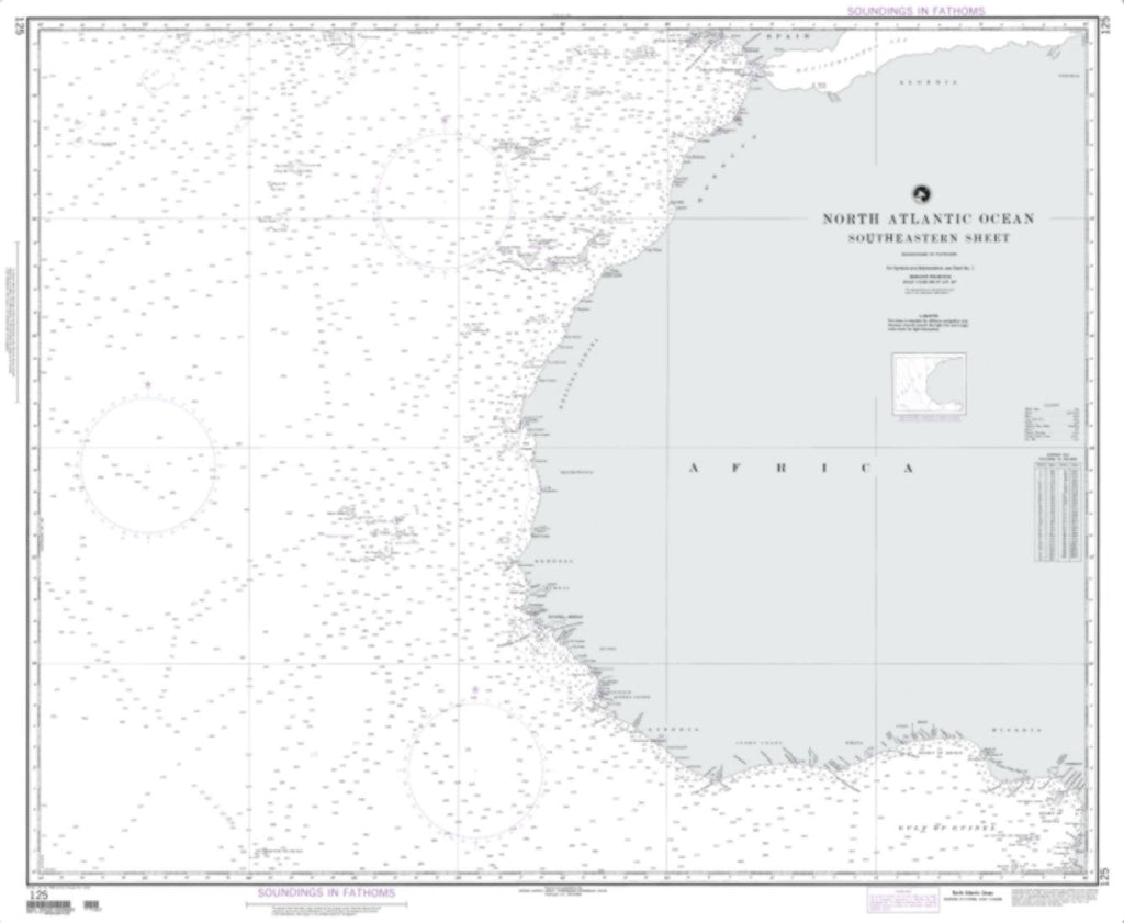 Buy map: North Atlantic Ocean - Southeastern Sheet (NGA-125-7) by ...