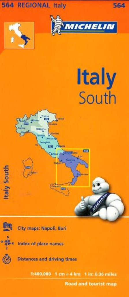 Buy map: Italy, Southern (564) by Michelin Maps and Guides – YellowMaps ...