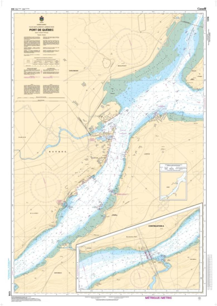Buy map: Port de Quebec by Canadian Hydrographic Service – YellowMaps ...