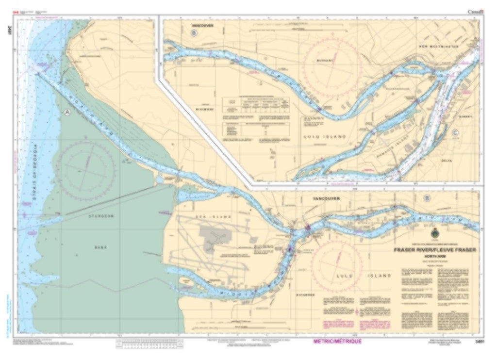 Buy map: Fraser River/Fleuve Fraser, North Arm by Canadian – YellowMaps ...