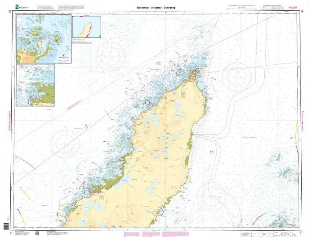 Buy map: FRA NORDMJELE TIL ANDENES OG DVERBERG (81) by Kartverket ...
