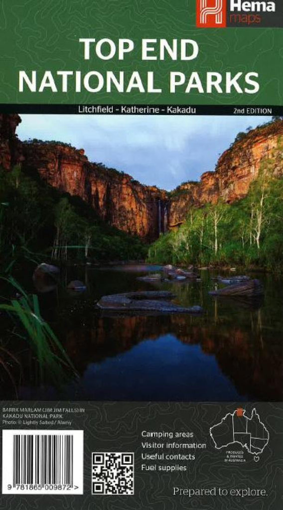 Buy map: Top End National Parks, Australia with Litchfield, Katherine ...