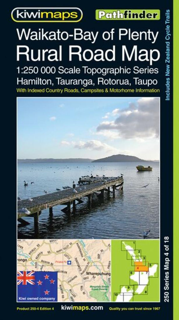 Buy map: Waikato-Bay Of Plenty, New Zealand, Rural Roads Topographic ...