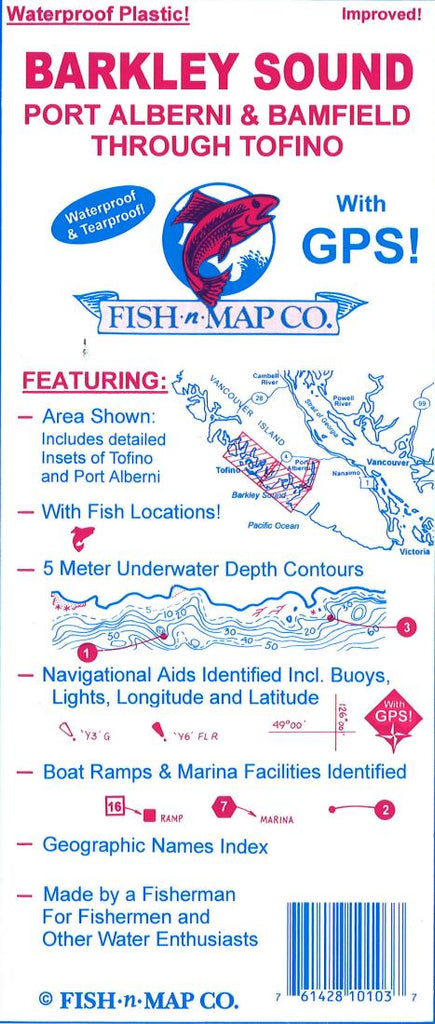 Buy map: Barkley Sound Fishing Map – YellowMaps Map Store