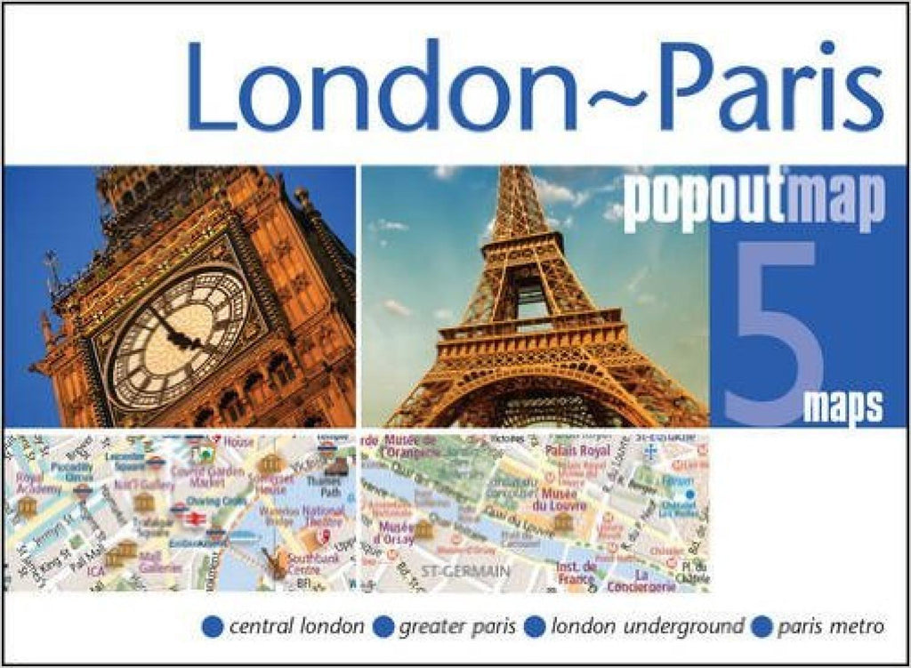 Buy map: London to Paris, PopOut Map by PopOut Products, Compass Maps ...