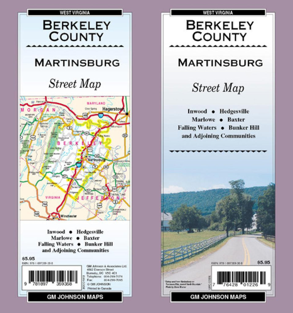Buy map: Berkeley County and Martinsburg, West Virginia by GM Johnson ...