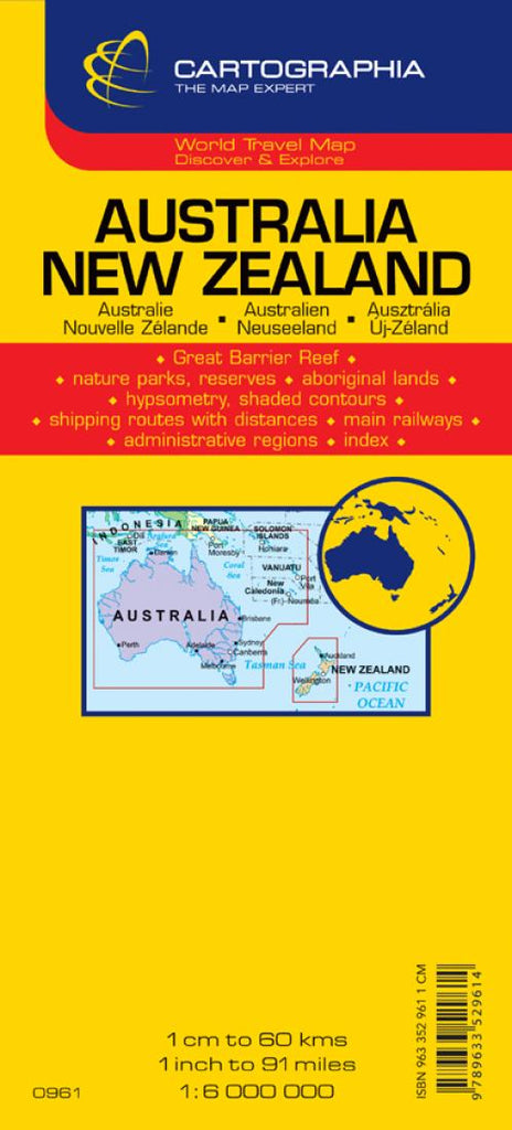 Buy map: Australia and New Zealand by Cartographia – YellowMaps Map Store