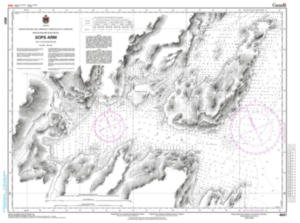 Buy map: Sops Arm by Canadian Hydrographic Service – YellowMaps Map Store