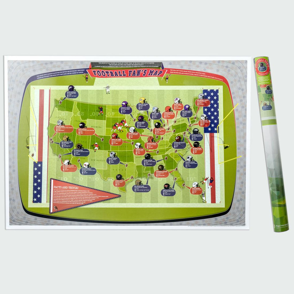 Buy map: Football Stadiums Map – YellowMaps Map Store