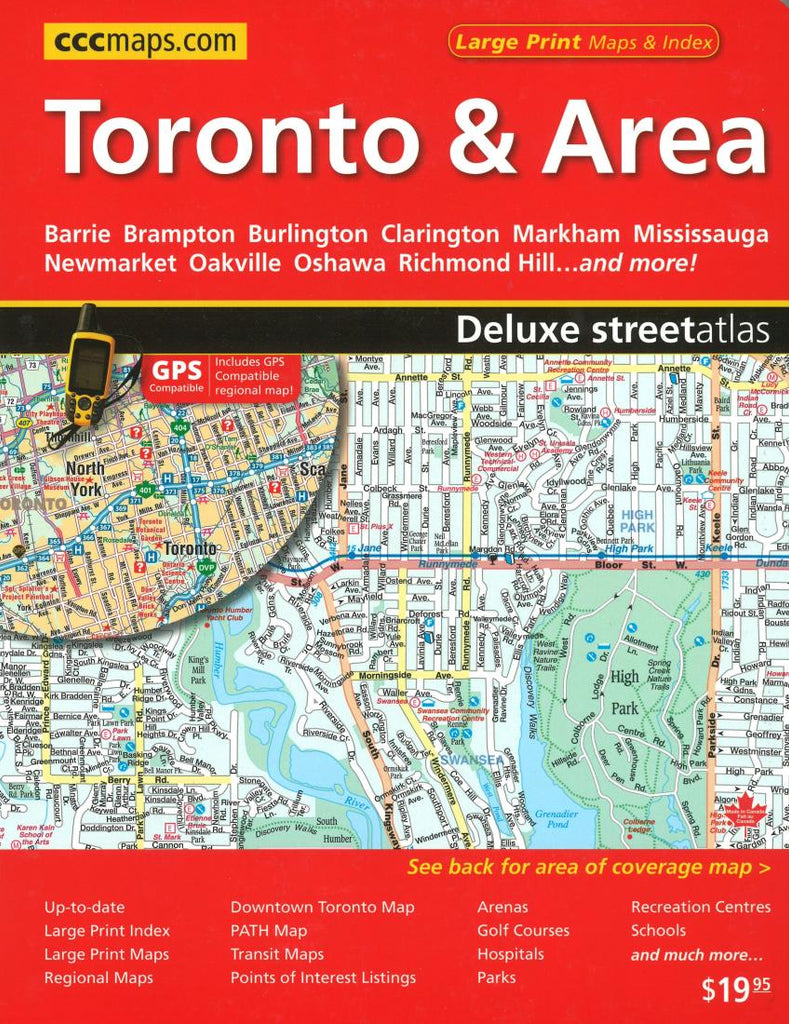 Buy map: Toronto and Area Deluxe Street Atlas by Canadian – YellowMaps ...