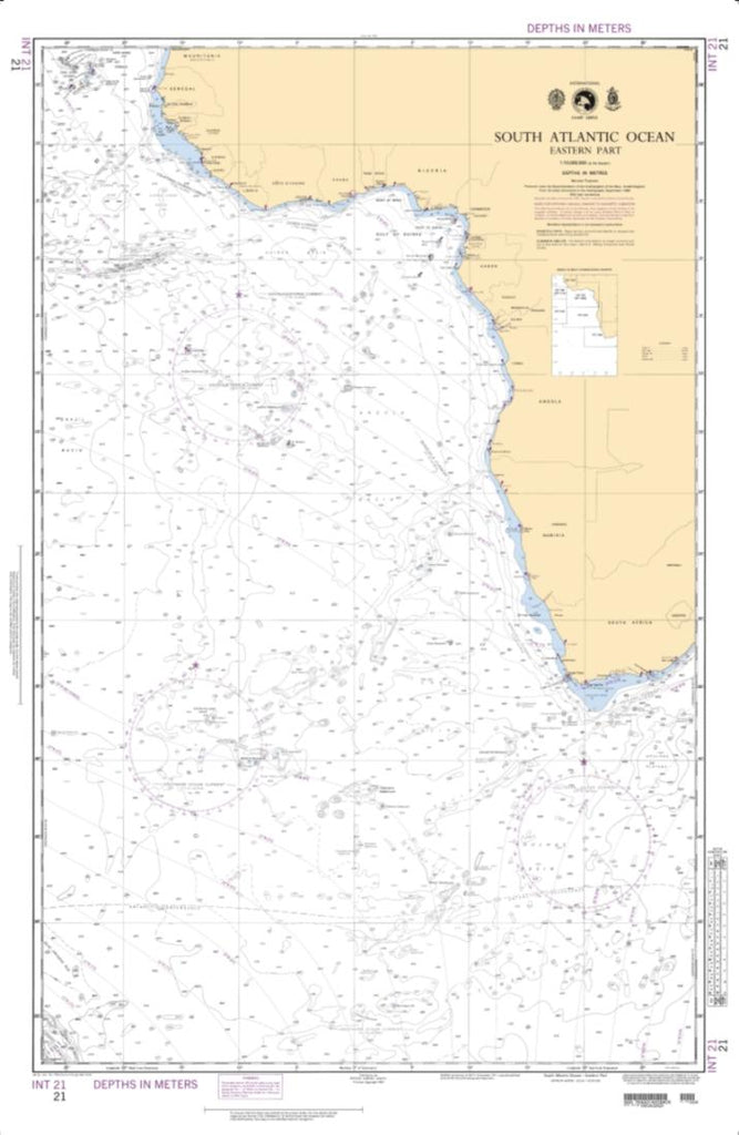 Buy map: South Atlantic Ocean - Eastern Portion (NGA-21-4) by National ...