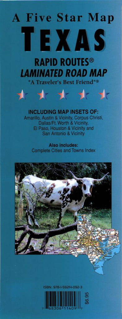 Buy map: Texas : Rapid Routes : laminated road map – YellowMaps Map Store