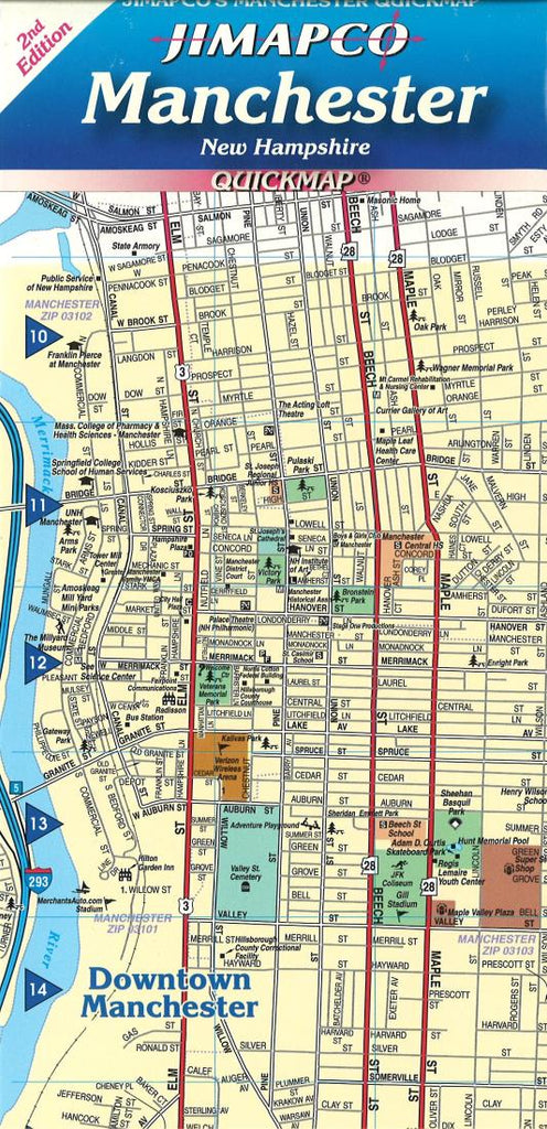 Buy map: Manchester, New Hampshire, Quickmap by Jimapco – YellowMaps ...