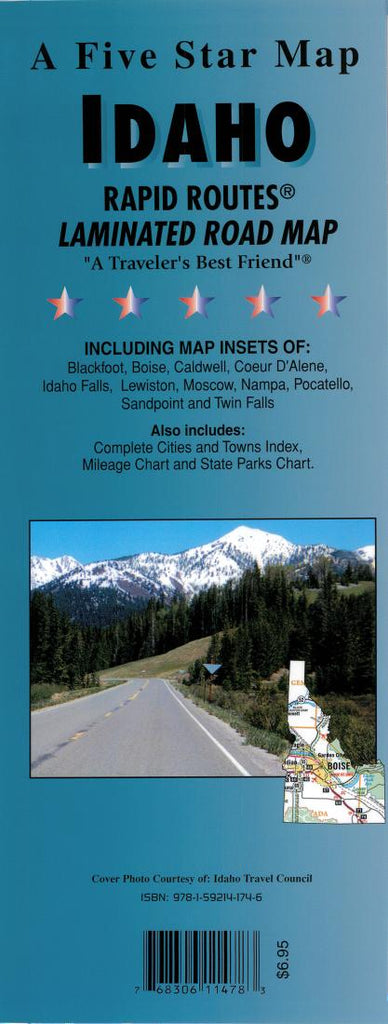 Buy map: Idaho : Rapid Routes : laminated road map – YellowMaps Map Store