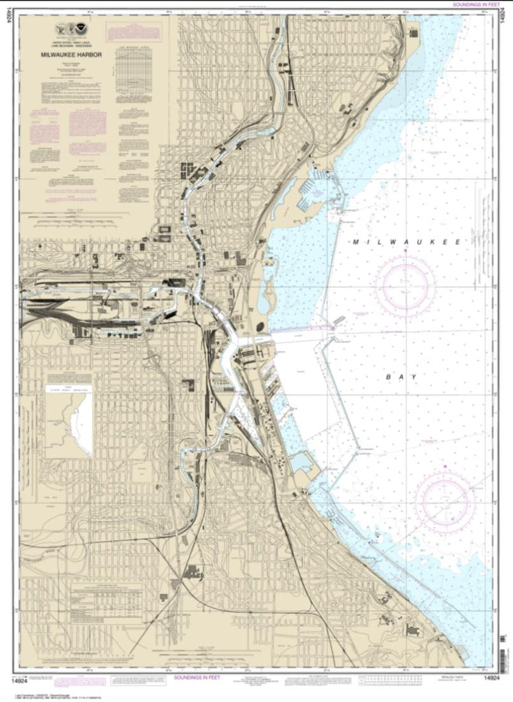 Buy map: Milwaukee Harbor (14924-29) by NOAA – YellowMaps Map Store