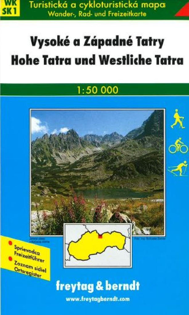 Buy map: High and Western Tatra Mountains, Hiking Map, WK SK 1 by ...