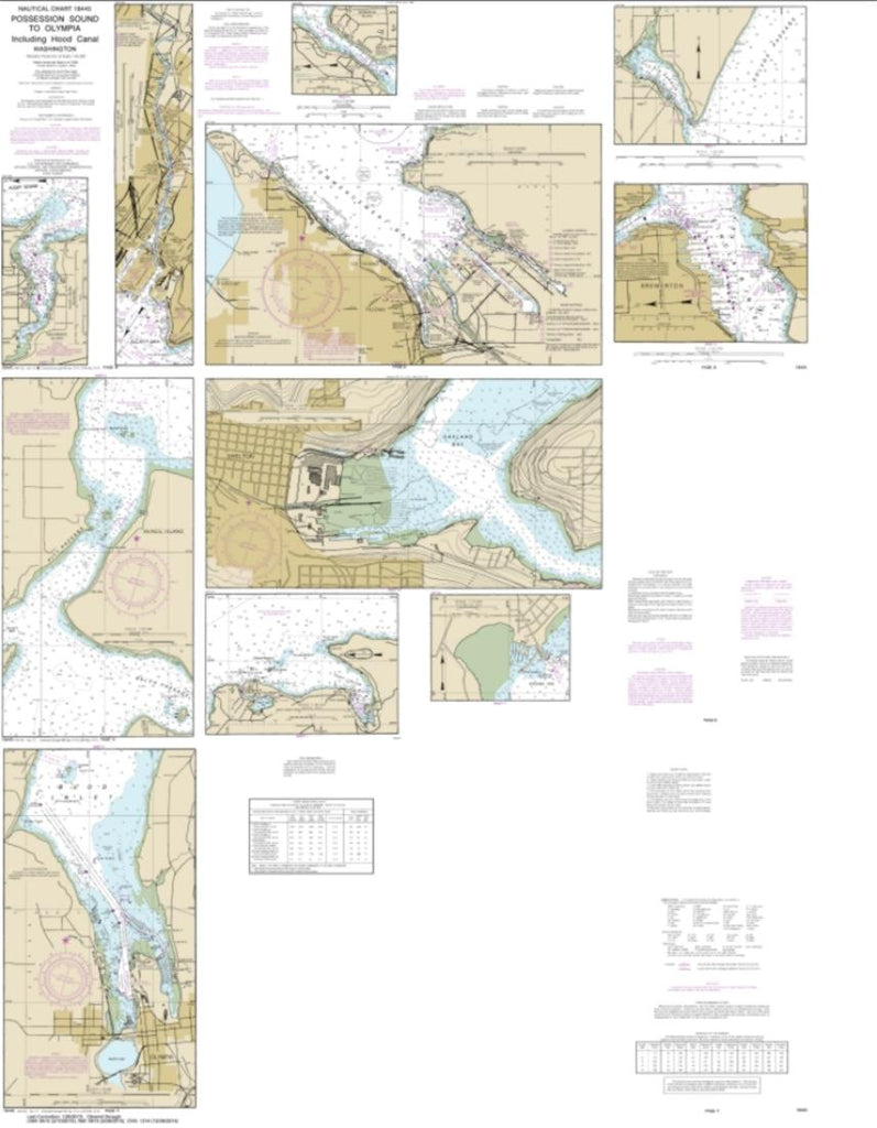 Buy map: Puget Sound-Possession Sound to Olympia including Hood Canal ...