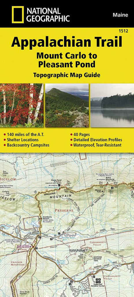 Buy map: Appalachian Trail : Mount Carlo to Pleasant Pond ...