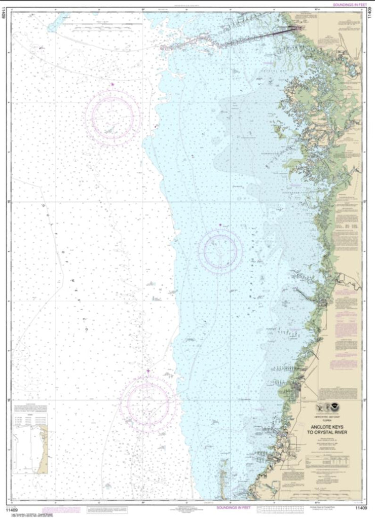 Buy map: Anclote Keys to Crystal River (11409-30) by NOAA – YellowMaps ...