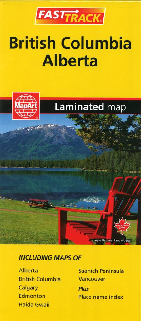 Buy map: British Columbia and Alberta, Fast Track laminated map by ...