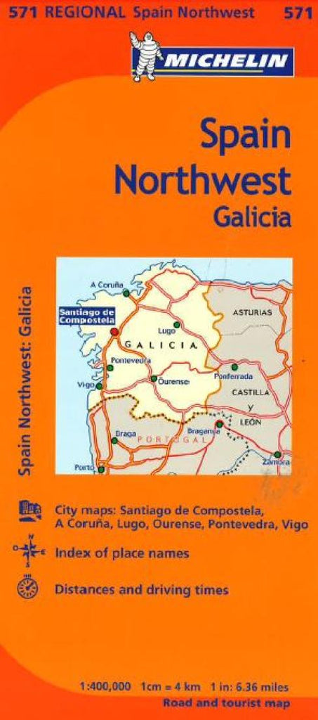 Buy map: Spain, Northwest and Galicia (571) by Michelin Maps and ...
