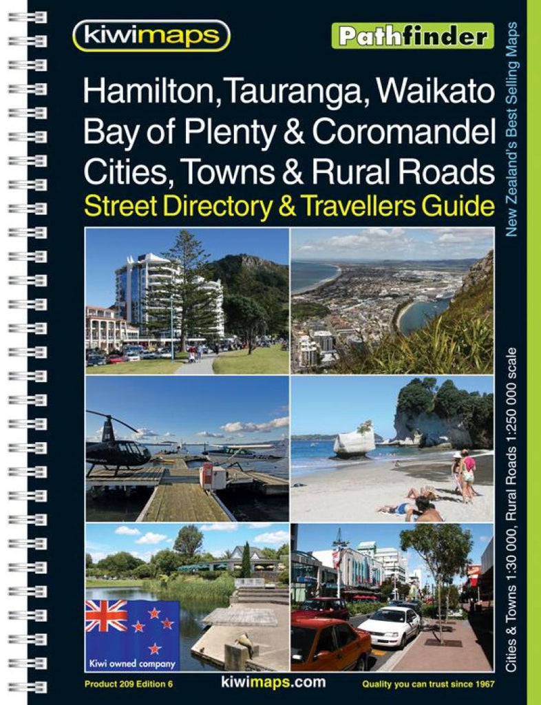 Buy map: Hamilton, Waikato, Bay of Plenty, Coromandel, New Zealand ...
