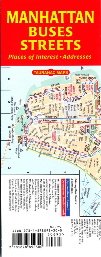 Buy map: Manhattan Buses and Streets by Tauranac Press – YellowMaps Map ...