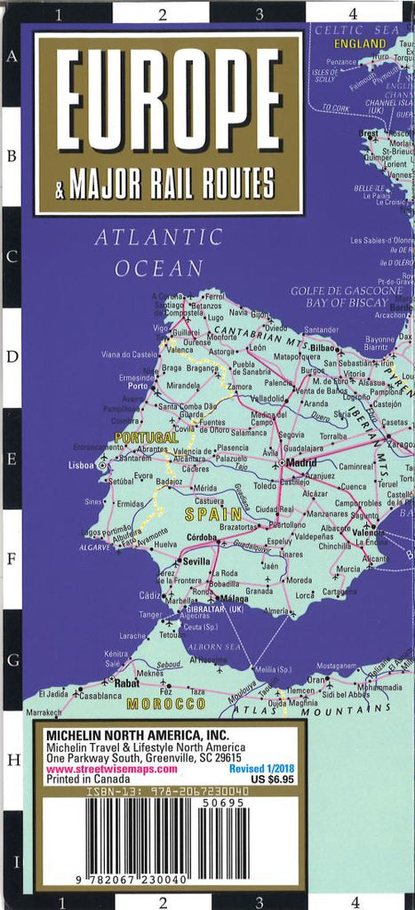 Buy map: StreetWise Europe and Major Rail Routes – YellowMaps Map Store