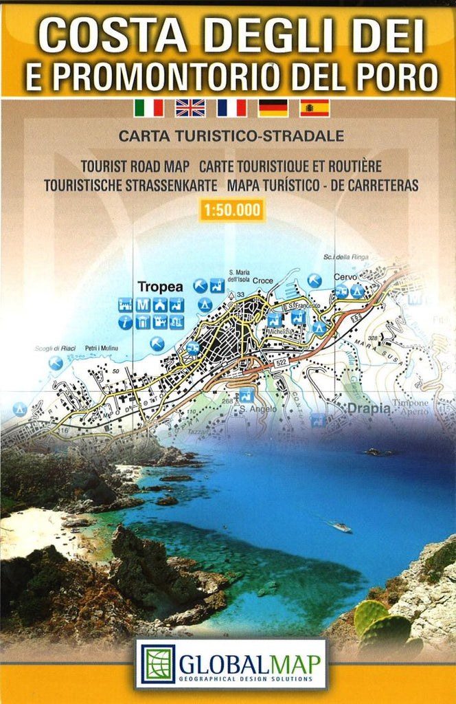Buy map: Costa Degli Dei E Promontorio Del Poro, Italy by Litografia ...