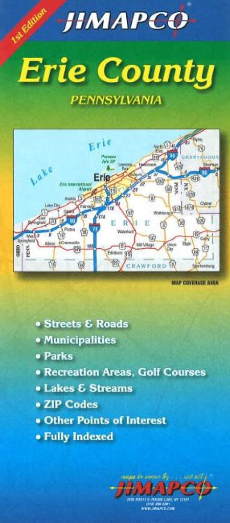 Buy map: Erie County, Pennsylvania by Jimapco – YellowMaps Map Store