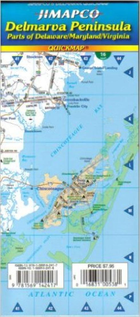 Buy map: Delmarva Peninsula, Delaware, Maryland and Virginia, Quickmap ...