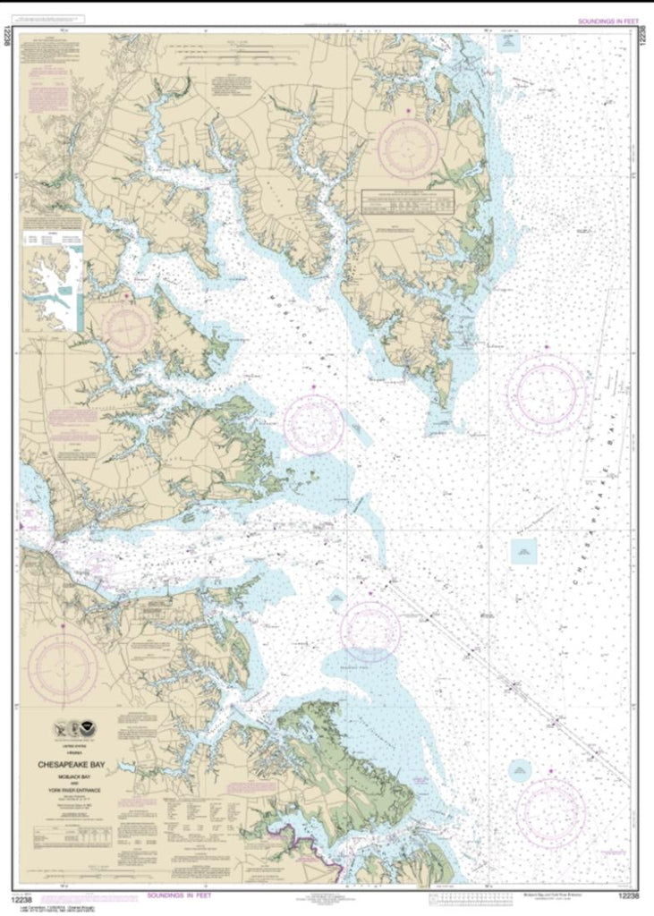 Map Of Lake Superior NOAA Chart 12238 - Waterproof Chesapeake Bay ...