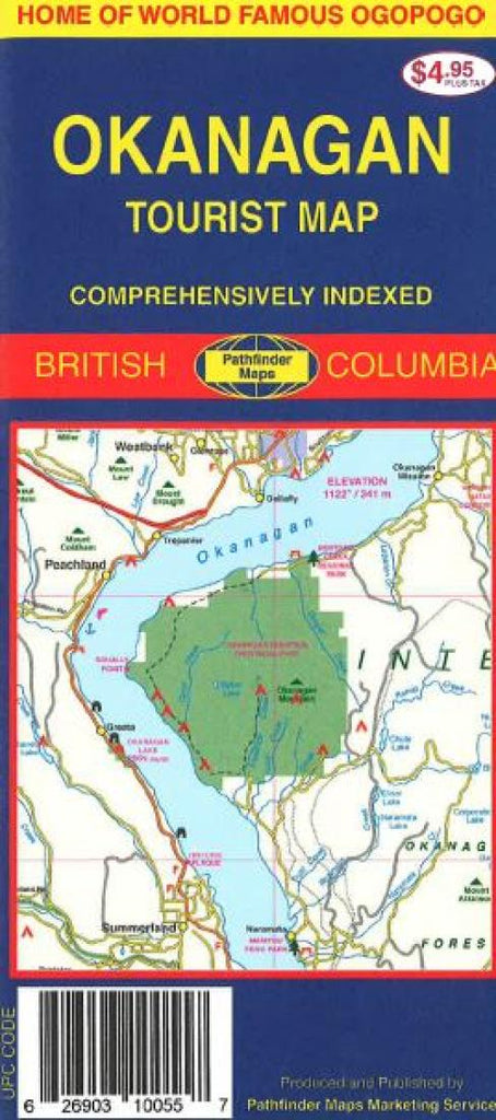Buy map: Okanagan, Canada by GM Johnson – YellowMaps Map Store