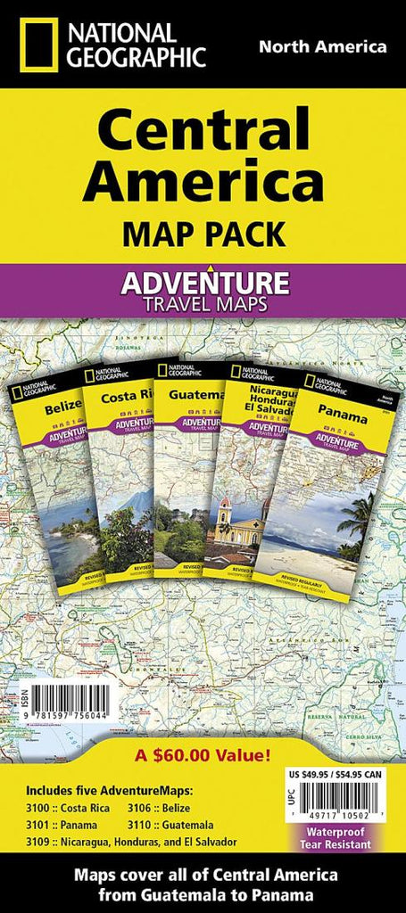 Buy map: Central America, Map Pack Bundle by National Geographic Maps ...