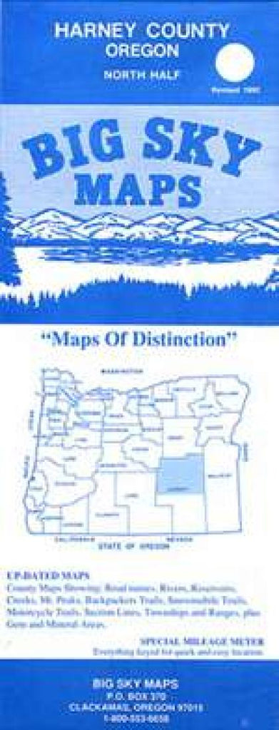 Buy map: Harney County, Oregon, North by Big Sky Maps – YellowMaps Map ...