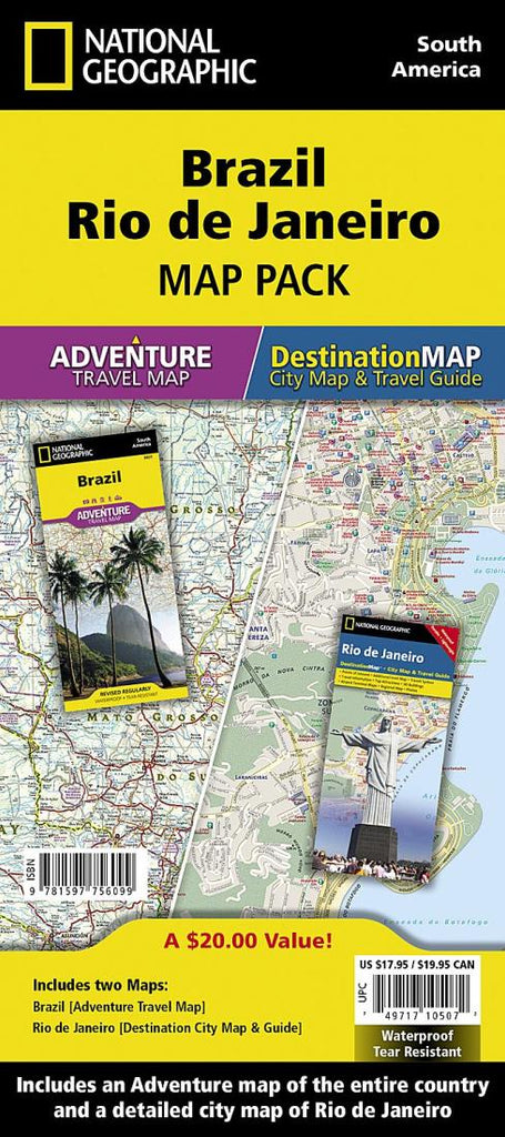 Buy map: Brazil, Rio de Janeiro Map Pack Bundle by National Geographic ...