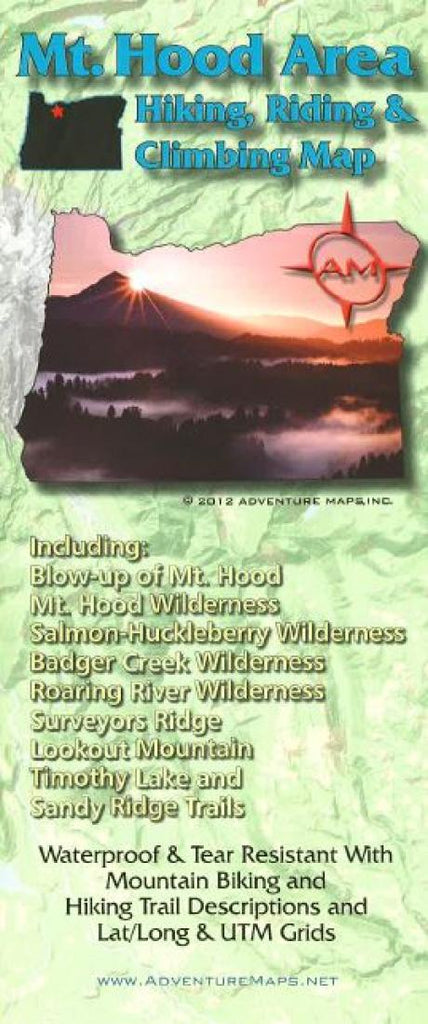 Buy map: Mt. Hood Area: Hiking, Riding, and Climbing Map by Adventure ...