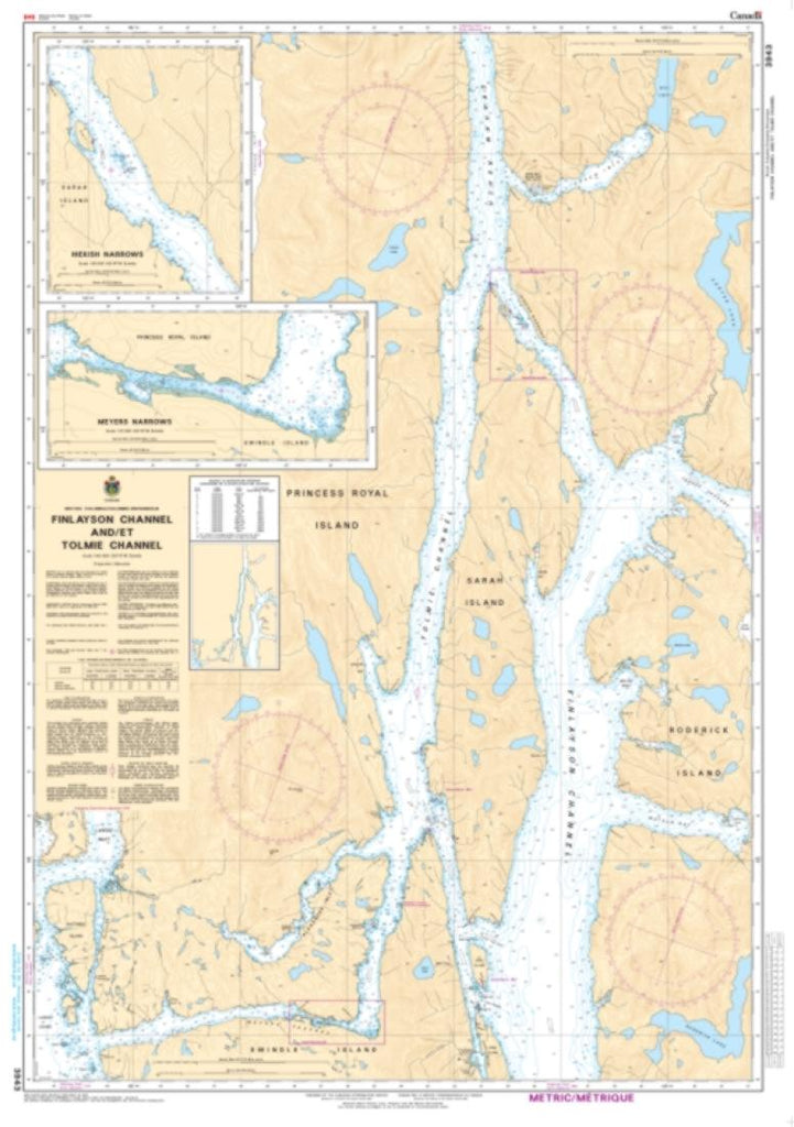 Buy map: Finlayson Channel and/et Tolmie Channel by Canadian ...