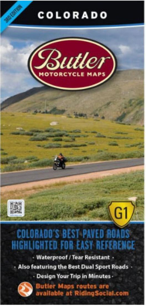Buy map: Colorado G1 Map by Butler Motorcycle Maps – YellowMaps Map Store