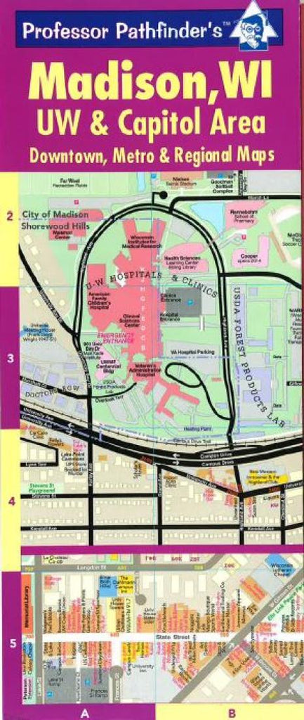 Buy map: Madison, Wisconsin, including University of Wisconsin and ...