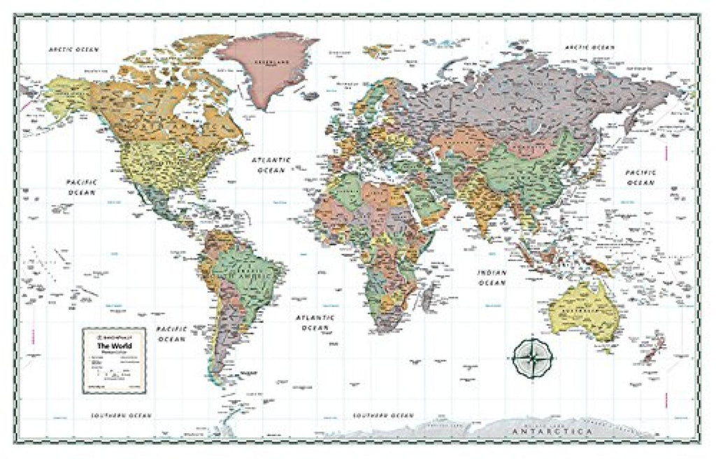 Buy map: World Political, Premium Tyvek, Wall Map by Rand McNally ...